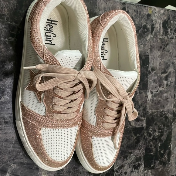 Corkys | Shoes | Hey Girl By Corkeys Cute White Leather And Pink ...